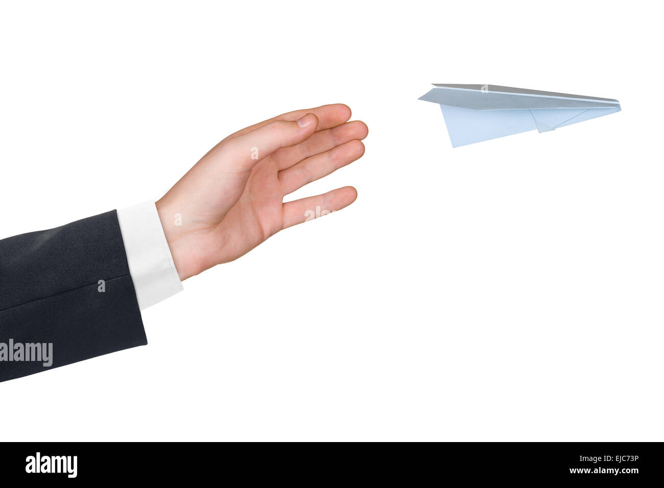 Paper airplane throwing Cut Out Stock Images & Pictures - Alamy