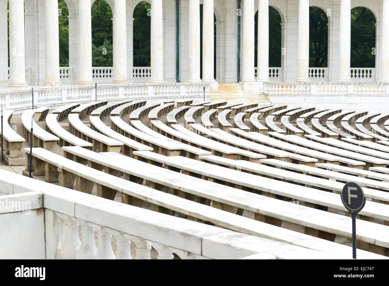 Pillars in the back of an amphitheater Stock Photo - Alamy