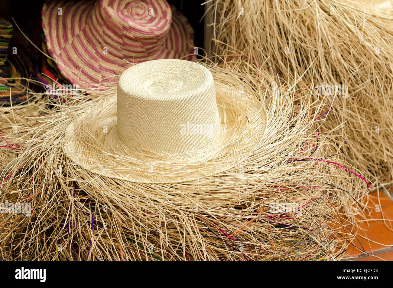 Panama straw hats panama hi-res stock photography and images - Alamy