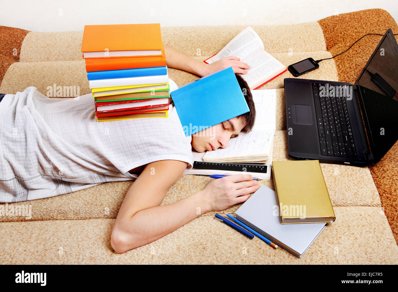 Person sleeping student hi-res stock photography and images - Alamy