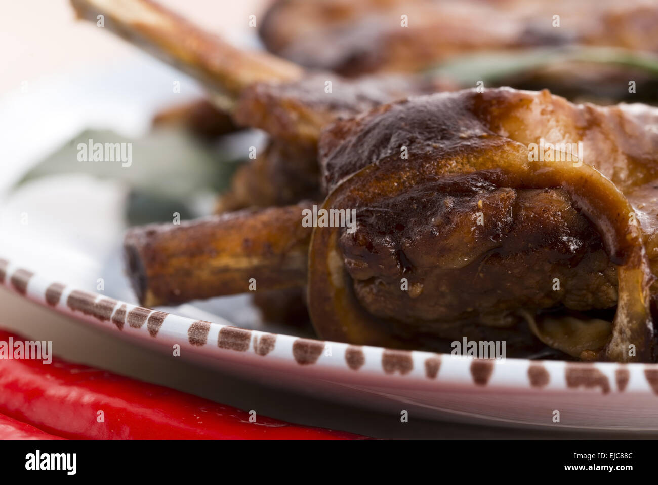 Barbecued Pork Baby Back Ribs Stock Photo - Alamy