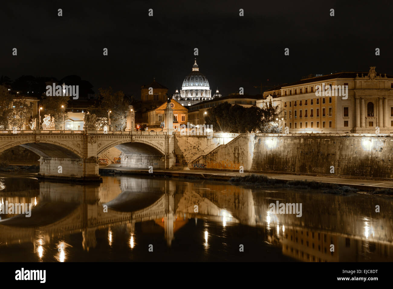 Rome at Night Stock Photo - Alamy