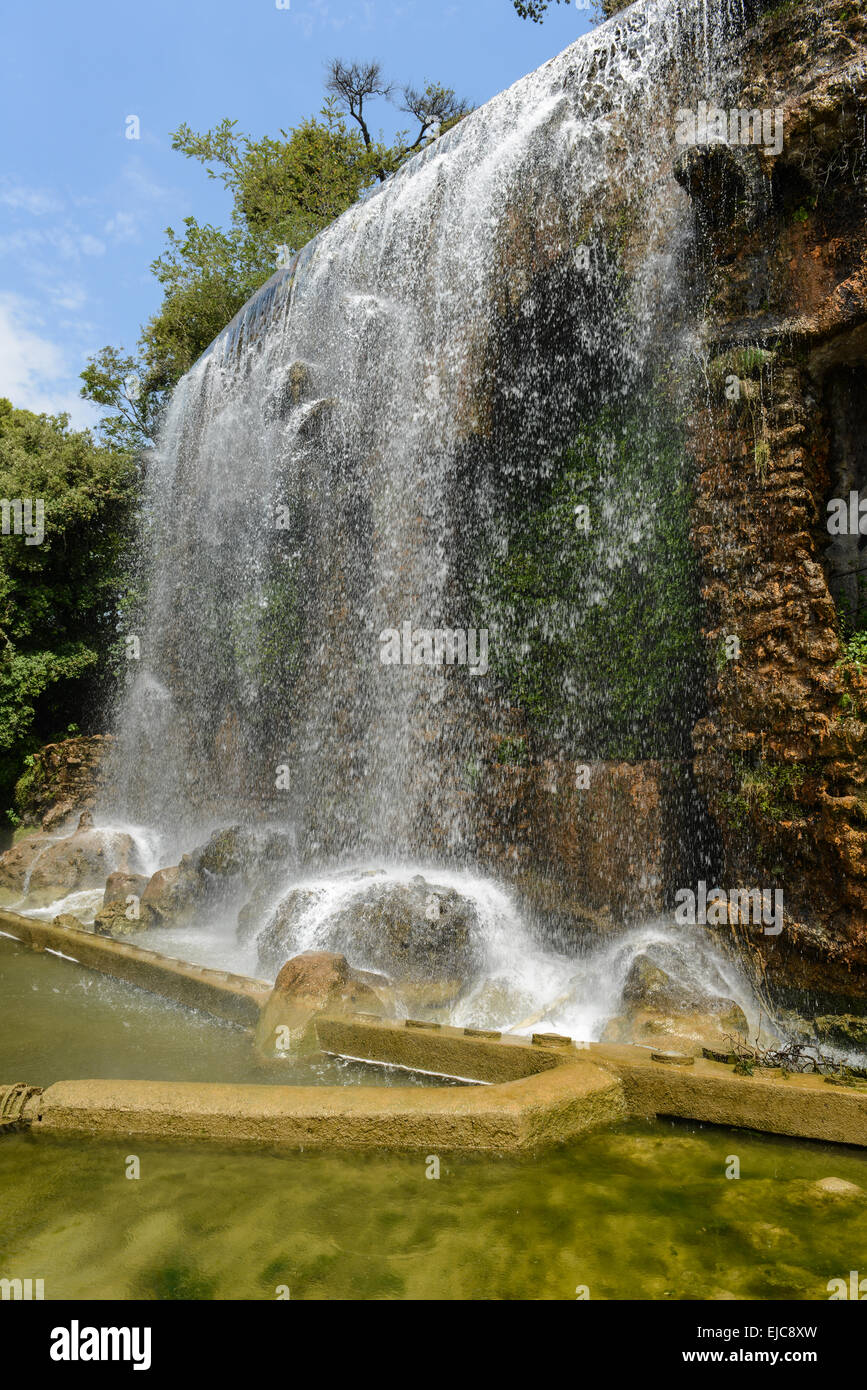 Castle Hill Waterfall in Nice France Stock Photo - Alamy
