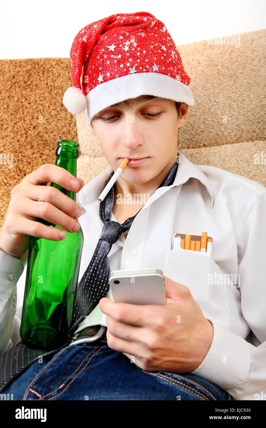Teenager with a Beer Stock Photo - Alamy