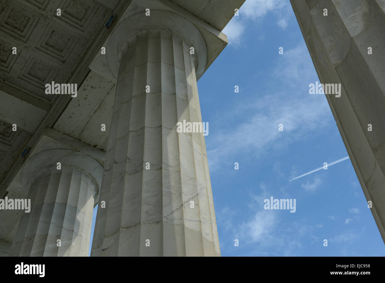 Pillars with Blue Sky and Clouds Stock Photo - Alamy