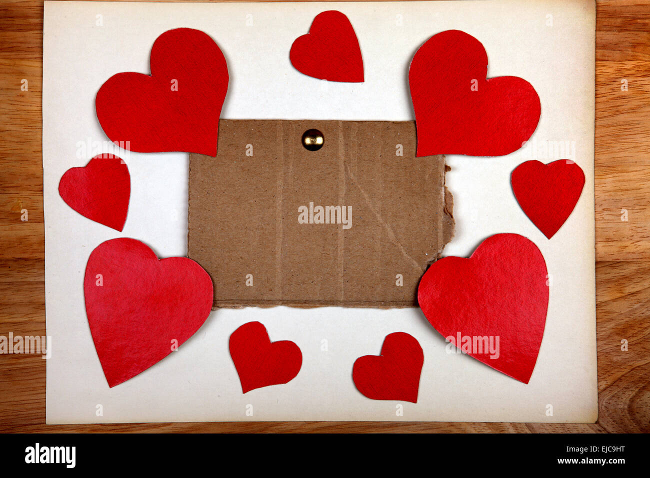 Notice Board with Heart Shapes Stock Photo - Alamy