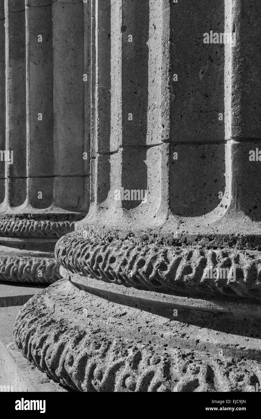 Close up column pillar Black and White Stock Photos & Images - Alamy