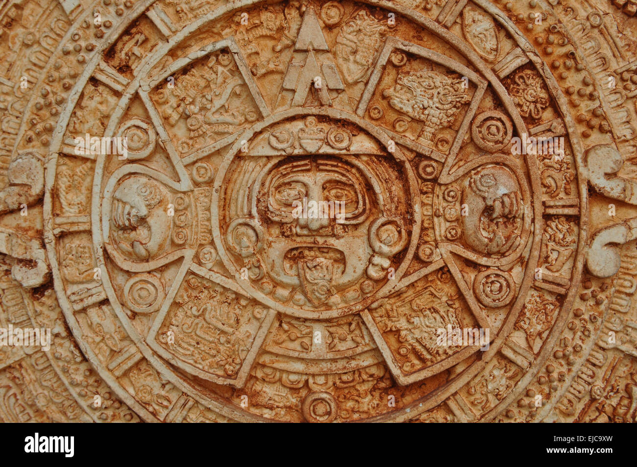 Mayan God Calendar Stock Photo - Alamy