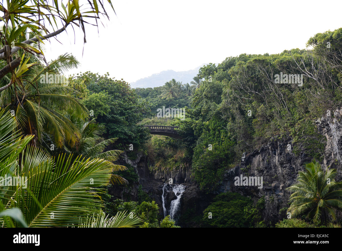Bridge in Maui on the Road to Hana Stock Photo - Alamy