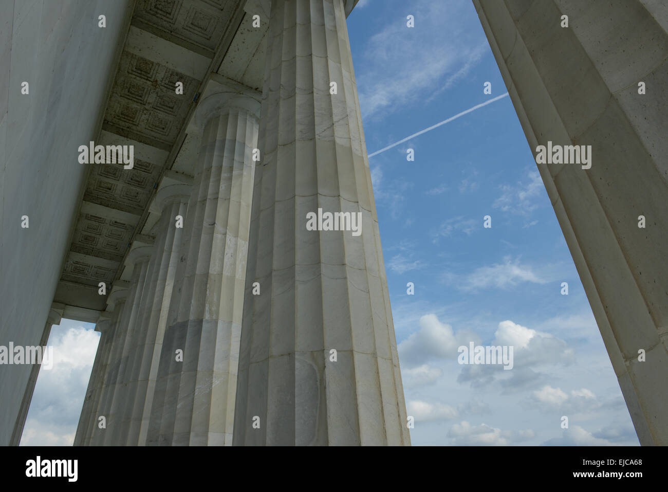Pillars with Blue Sky and Clouds Stock Photo - Alamy