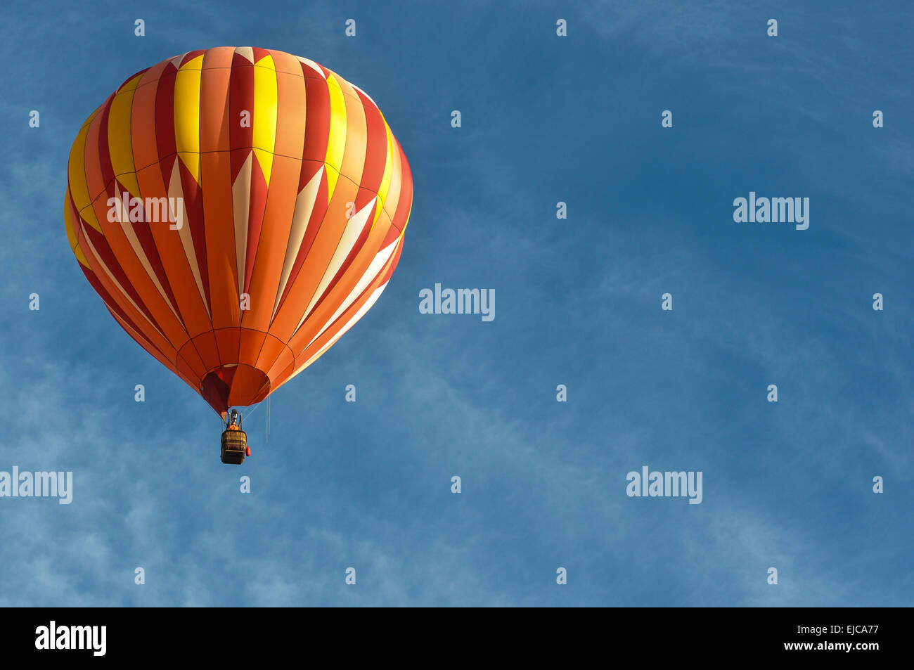 Orange Hot Air Balloon Stock Photo - Alamy