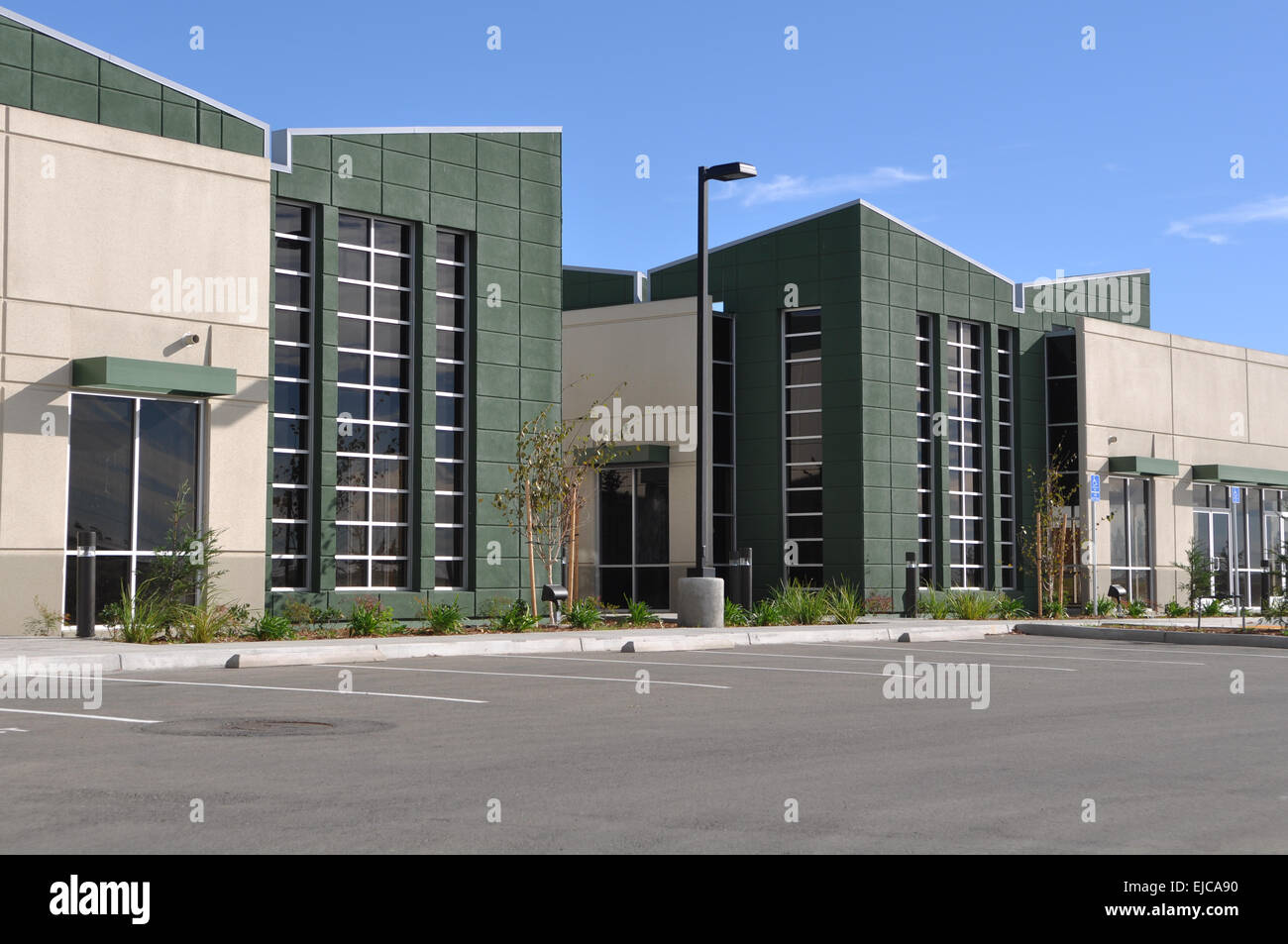 Office Building and Parking Lot Stock Photo - Alamy