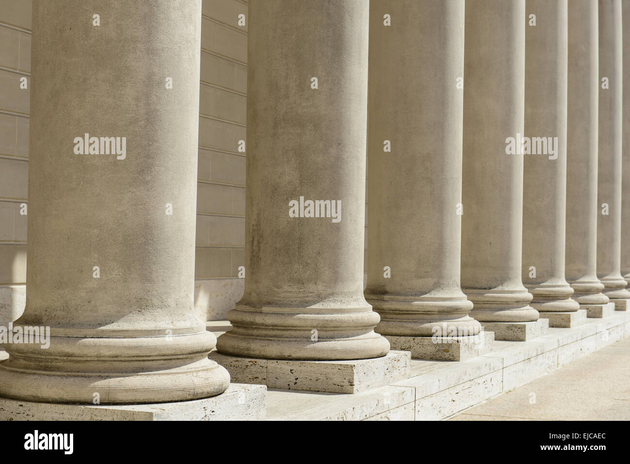 Stone Pillars in a Row Stock Photo - Alamy