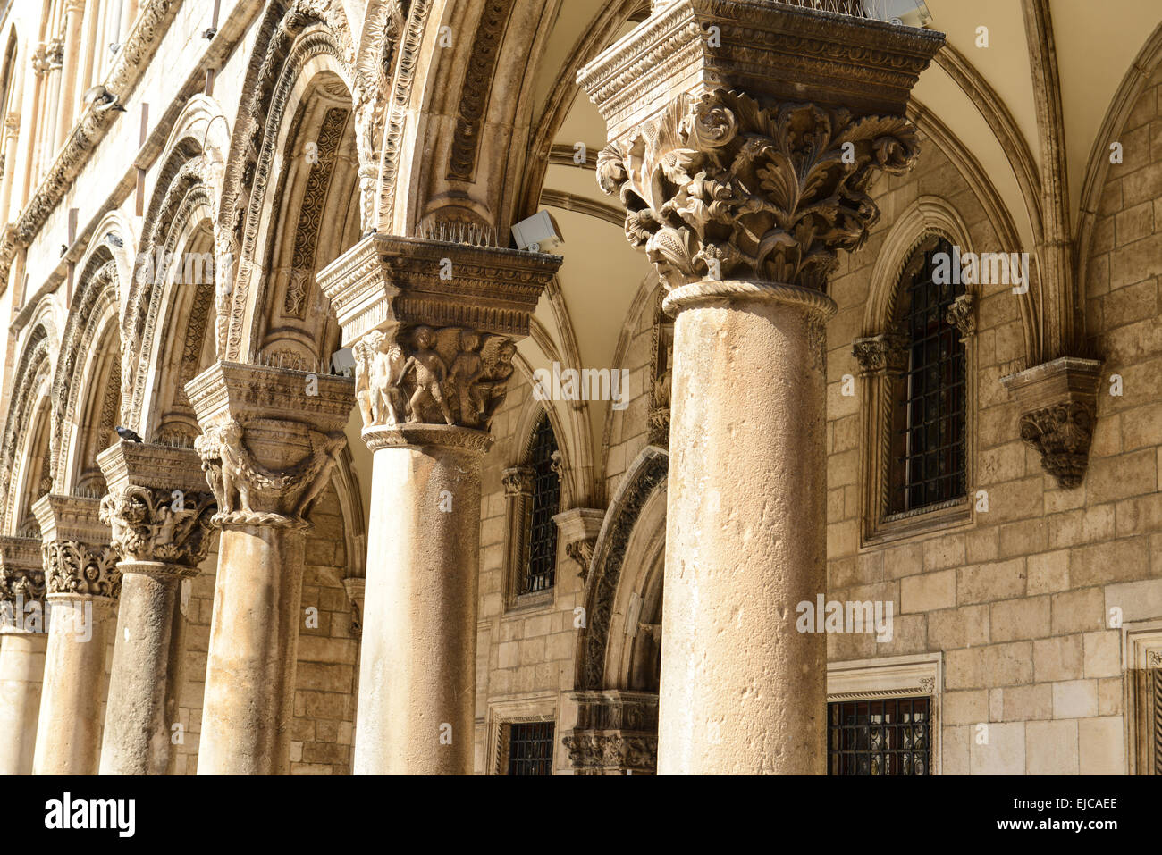 Gothic Stone Pillars Stock Photo - Alamy