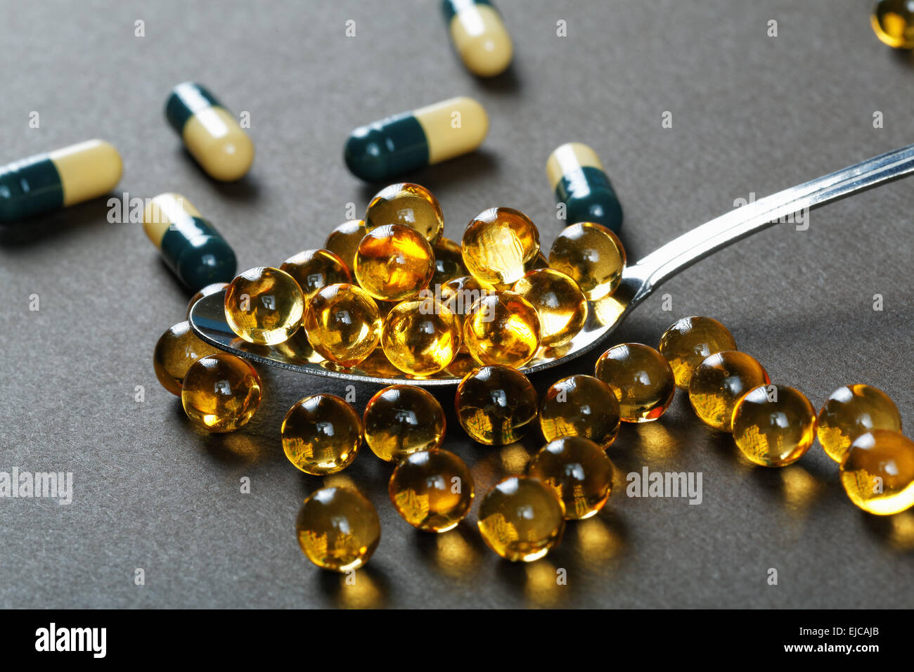 Medical capsules and tablets close up Stock Photo - Alamy