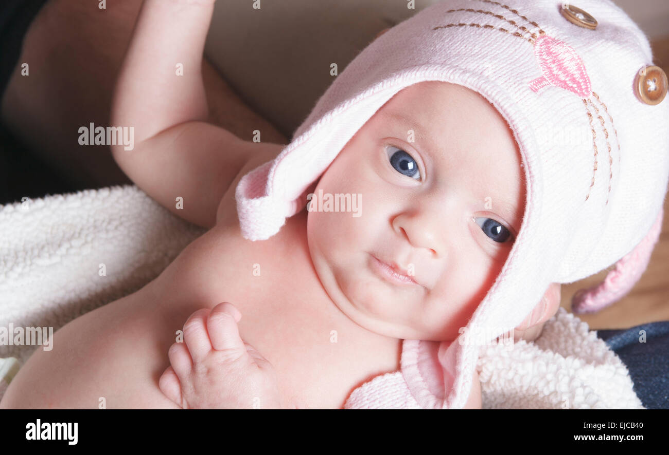 A Cute baby wearing a hat Stock Photo - Alamy