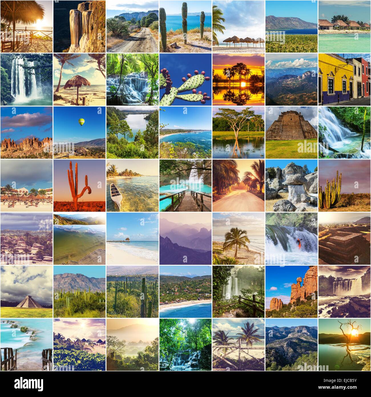 Beach scene collage hi-res stock photography and images - Alamy