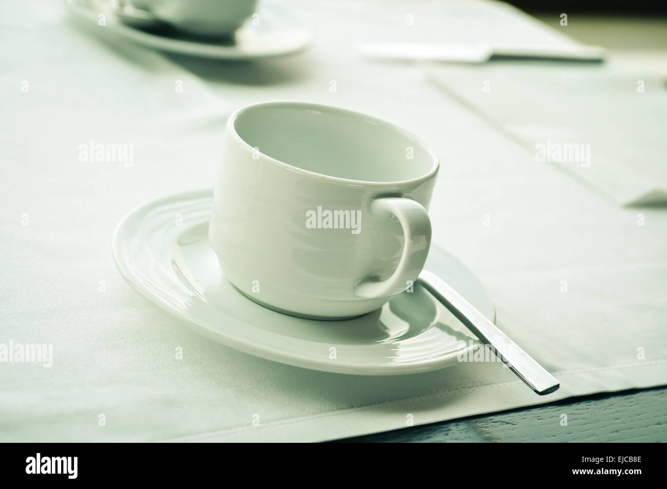Coffee Cup on Table Stock Photo - Alamy