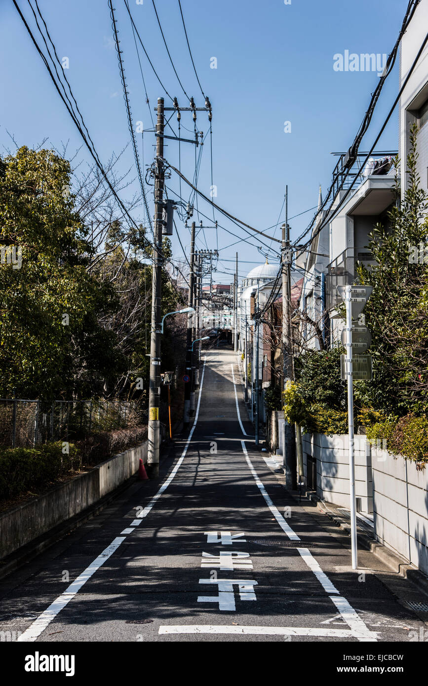 Slope,near Yoyogiuehara station,Shibuya-Ku,Tokyo,Japan Stock Photo - Alamy