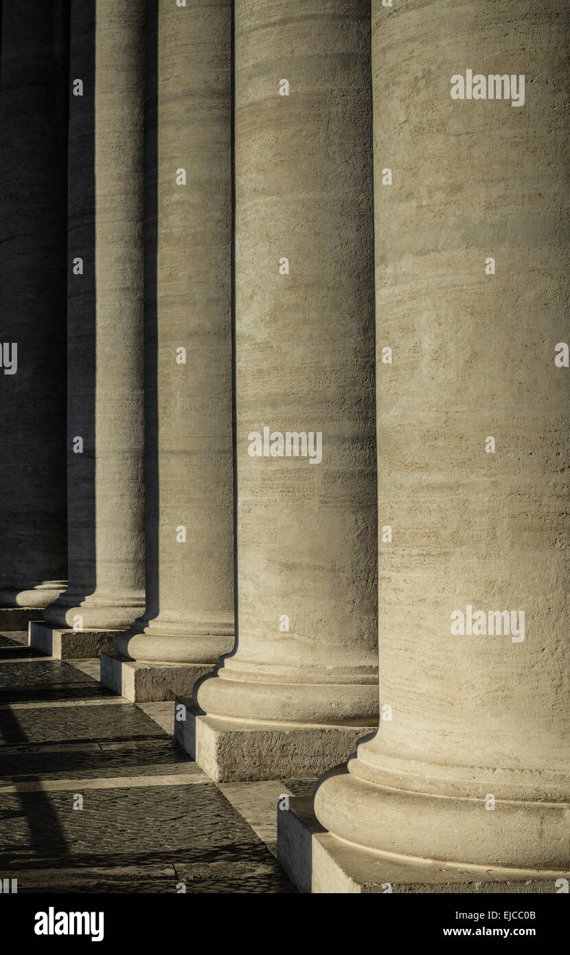 Stone Pillars at the Vatican Stock Photo - Alamy