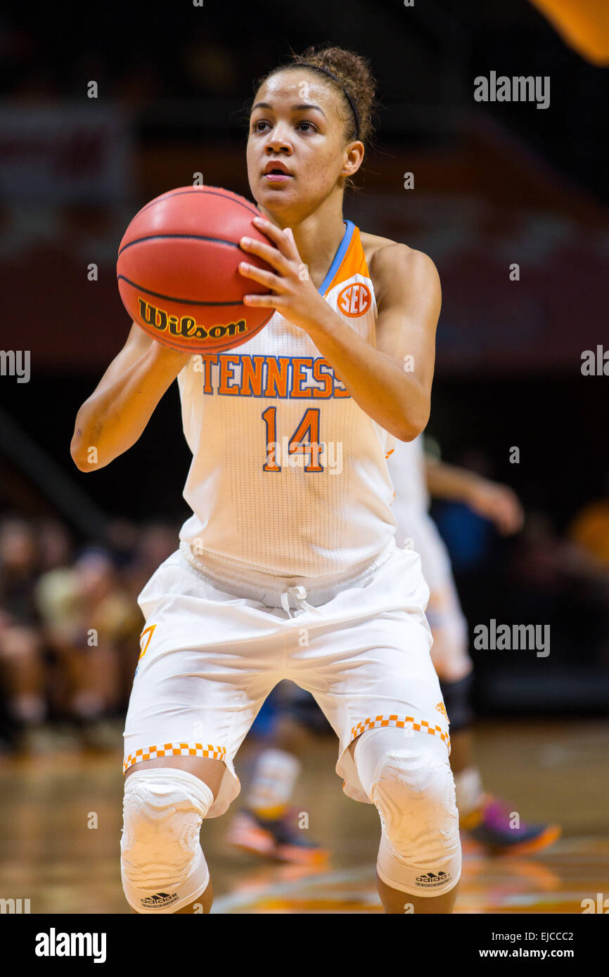March 23, 2015: Andraya Carter #14 of the Tennessee Lady Volunteers ...