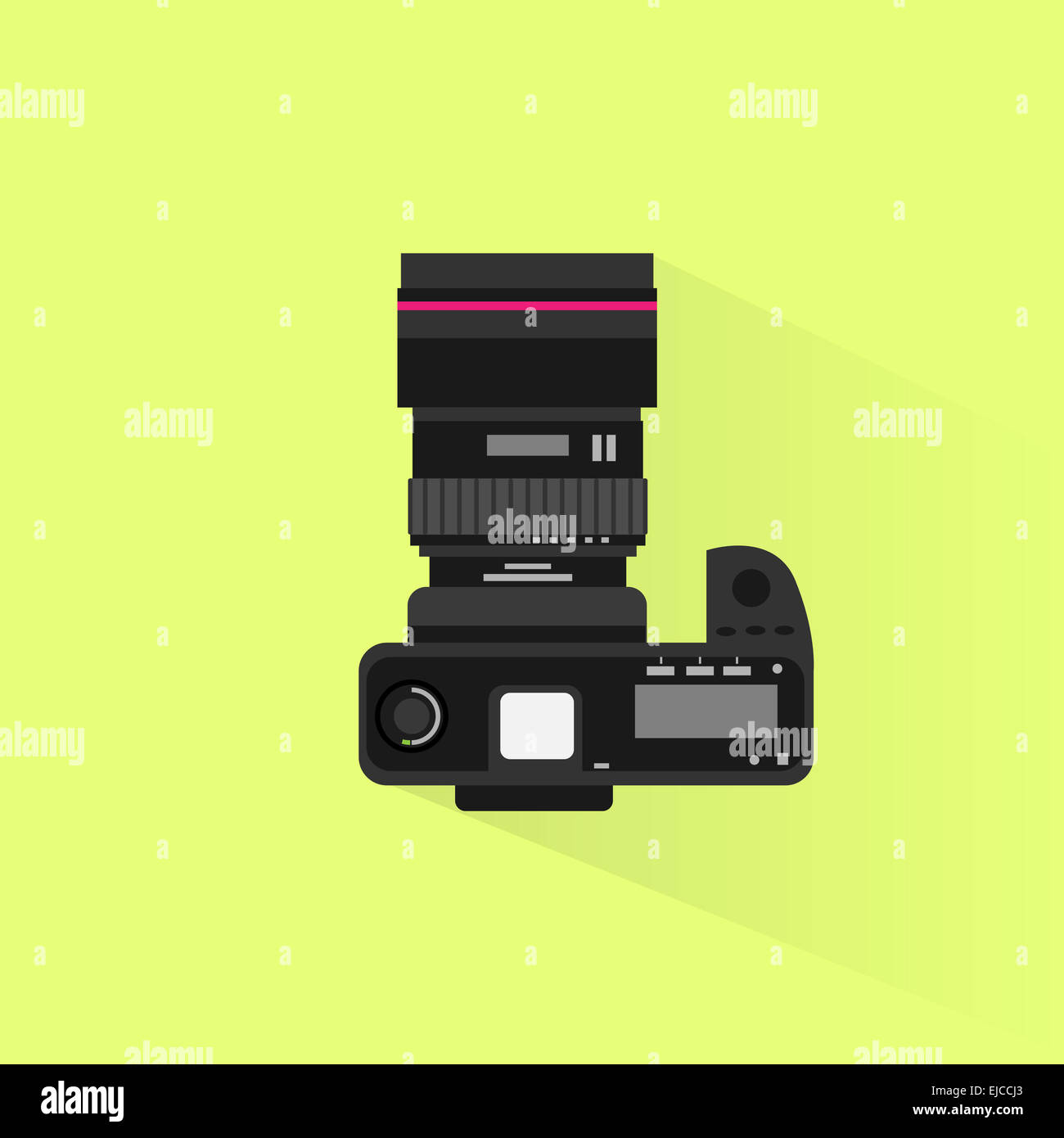 photo camera top view icon flat design vector Stock Photo - Alamy
