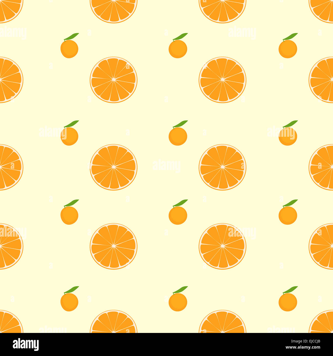 orange citrus fruit slice seamless pattern vector Stock Photo - Alamy