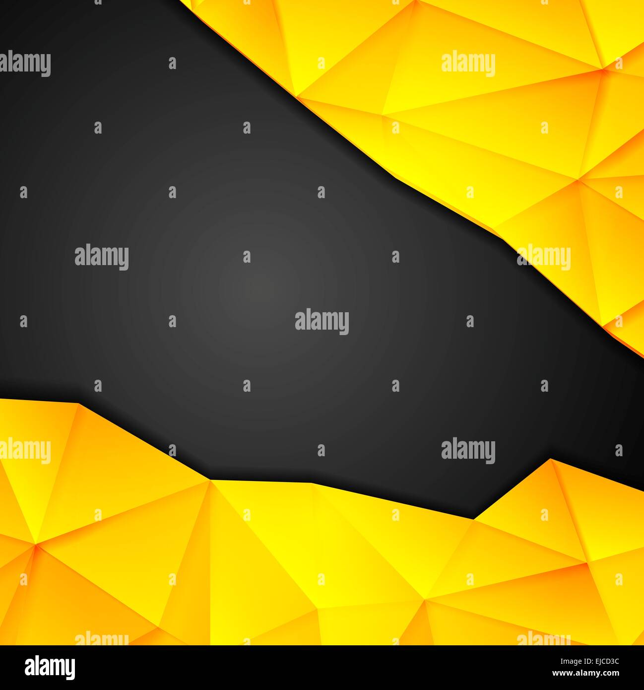 Tech geometry yellow and black background Stock Photo - Alamy
