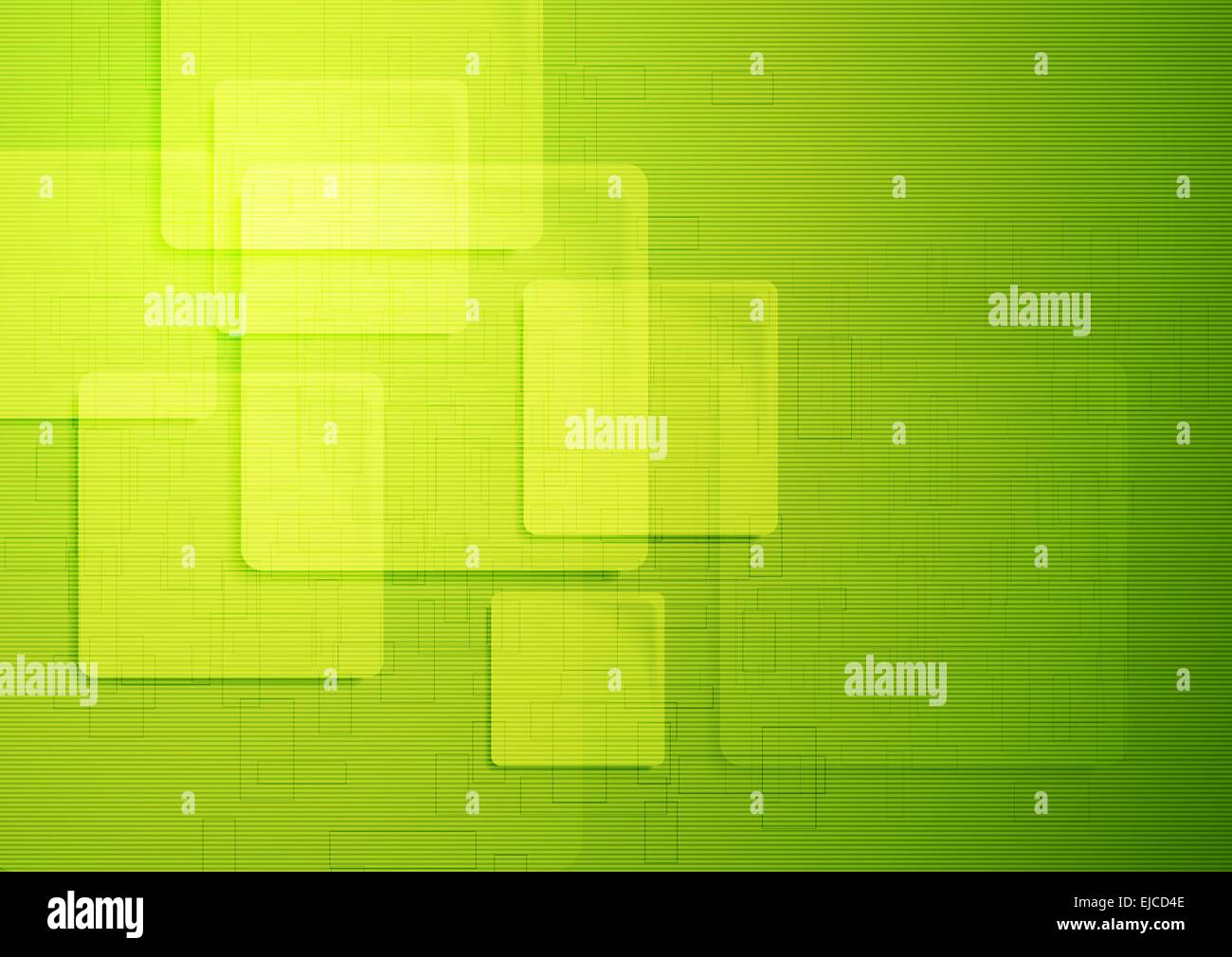 Bright green technical squares background Stock Photo - Alamy