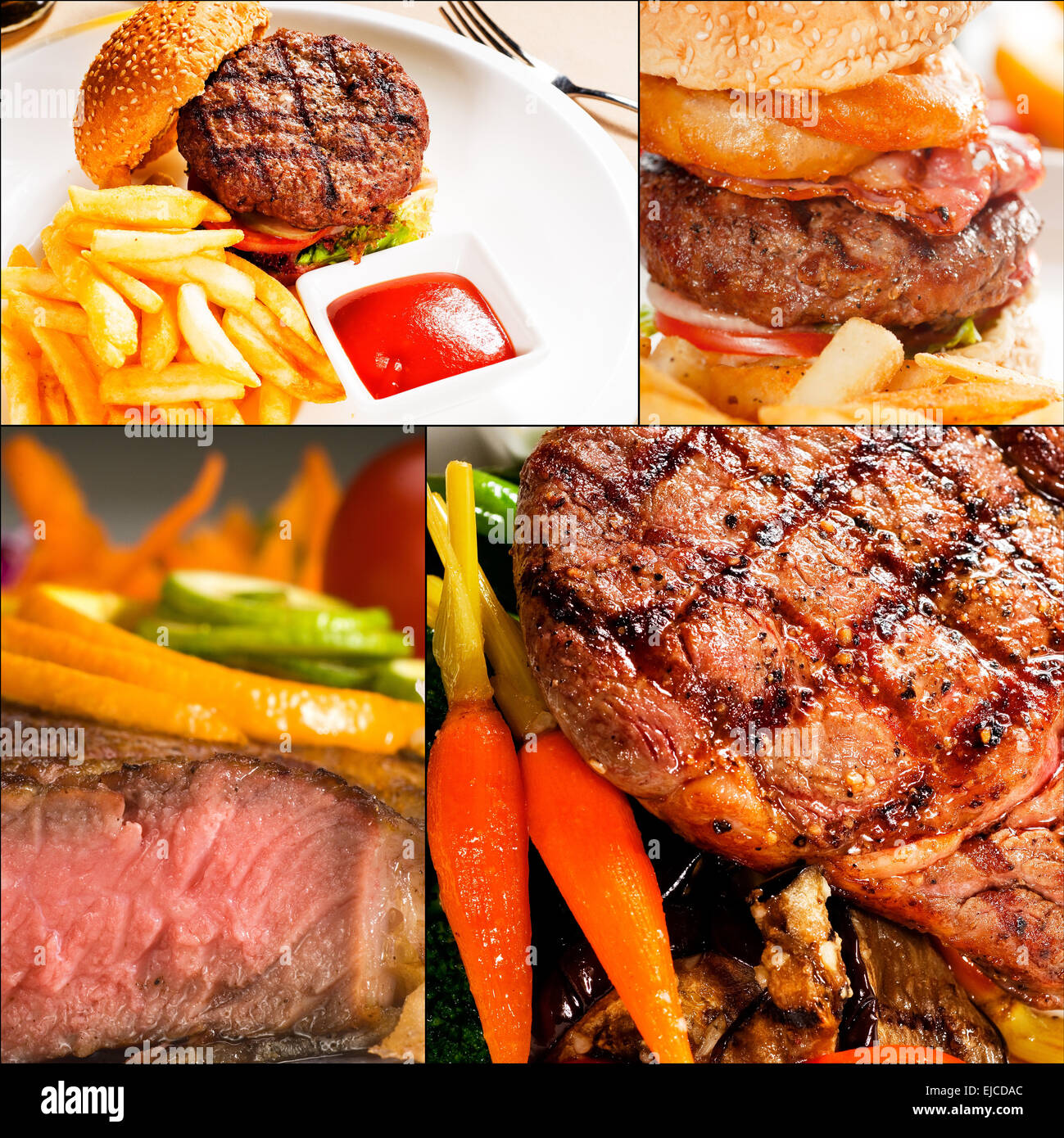 beef dishes collage Stock Photo - Alamy