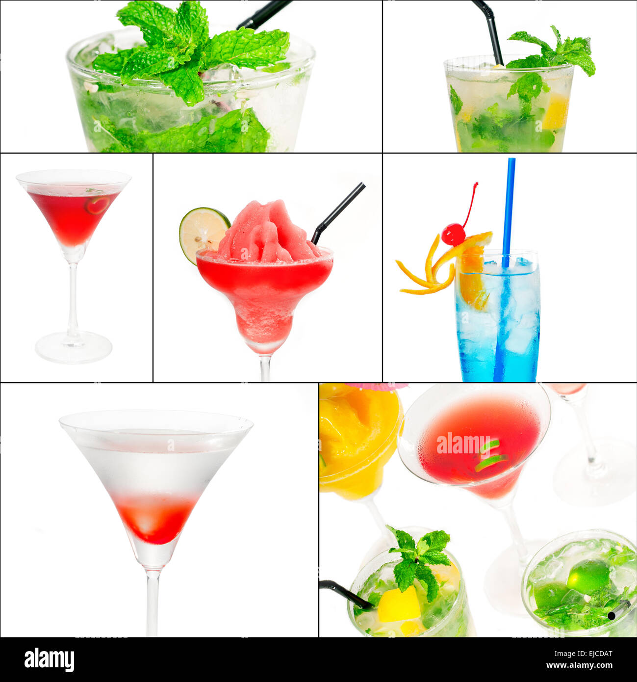 Collage cocktail hi-res stock photography and images - Alamy