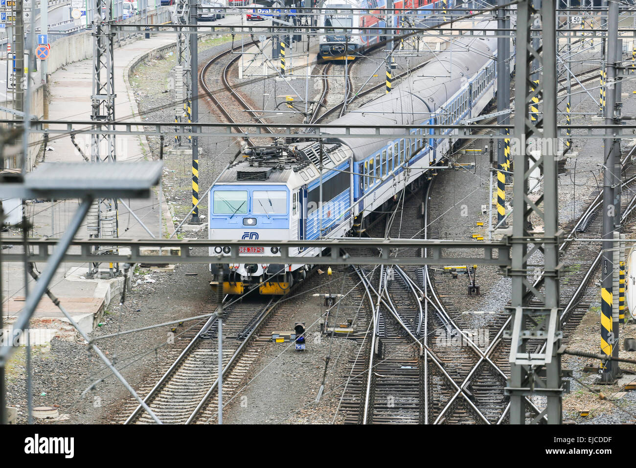 Train in Prague Stock Photo - Alamy