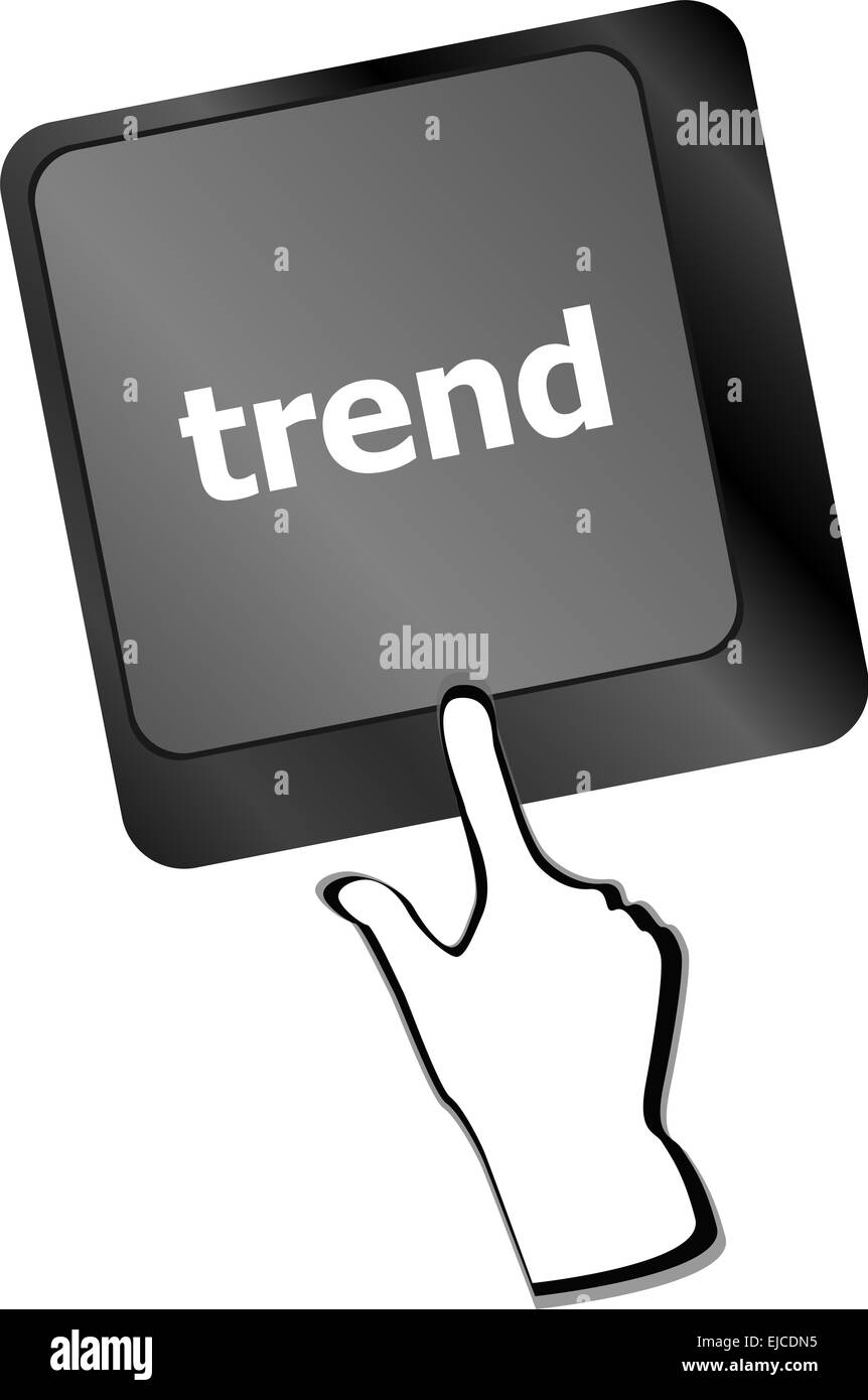 Trend button on computer keyboard, business concept Stock Photo - Alamy