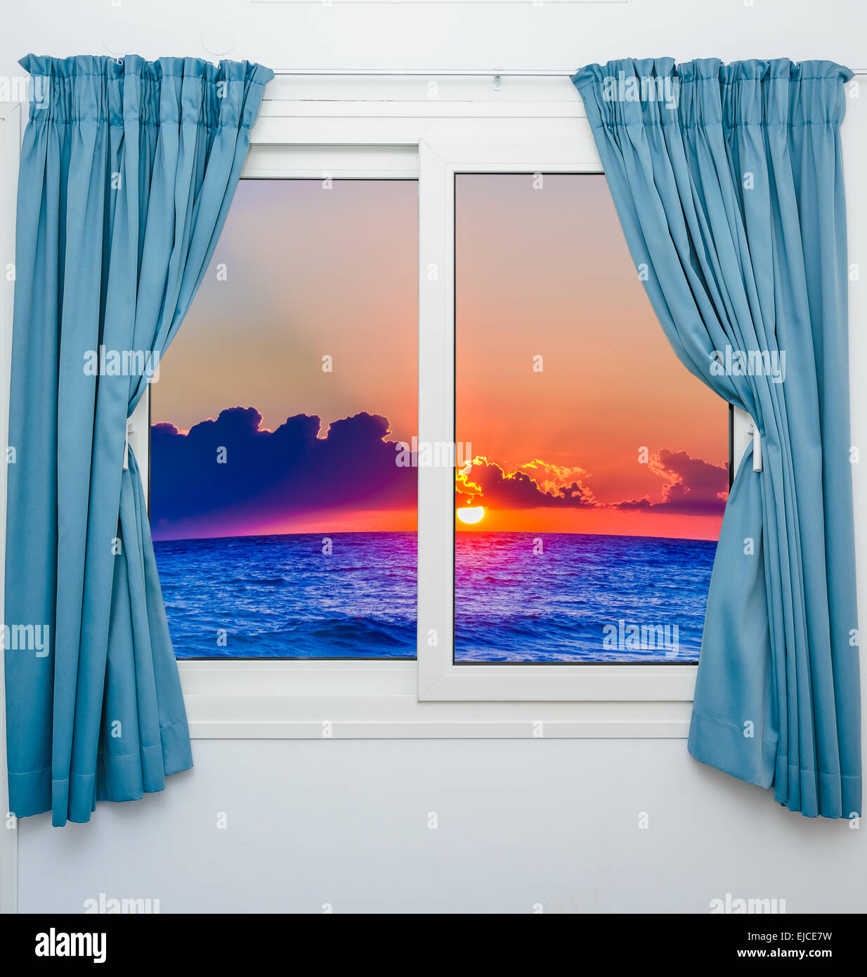 sea sunset from the window Stock Photo - Alamy