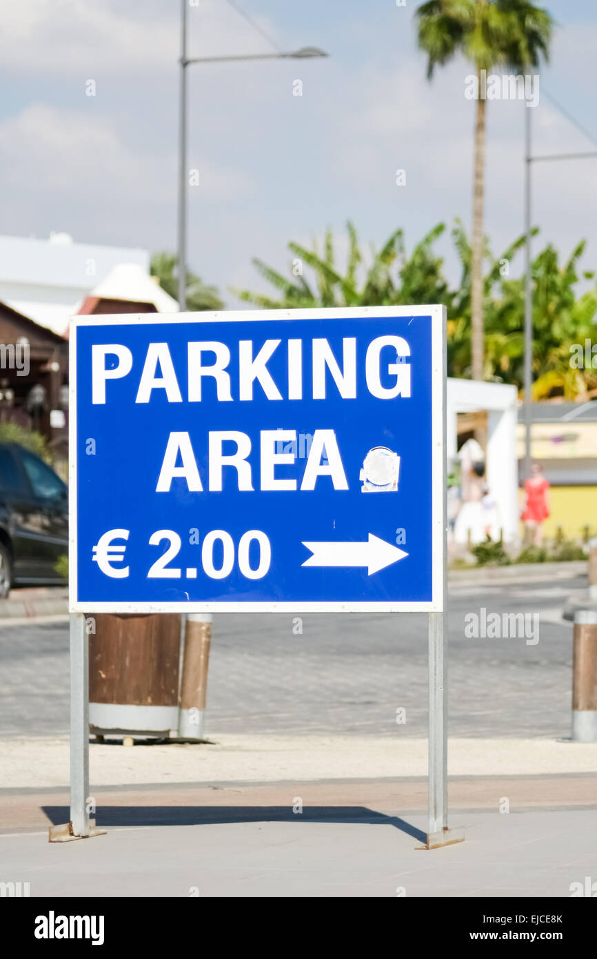Parking sign in Stock Photo - Alamy