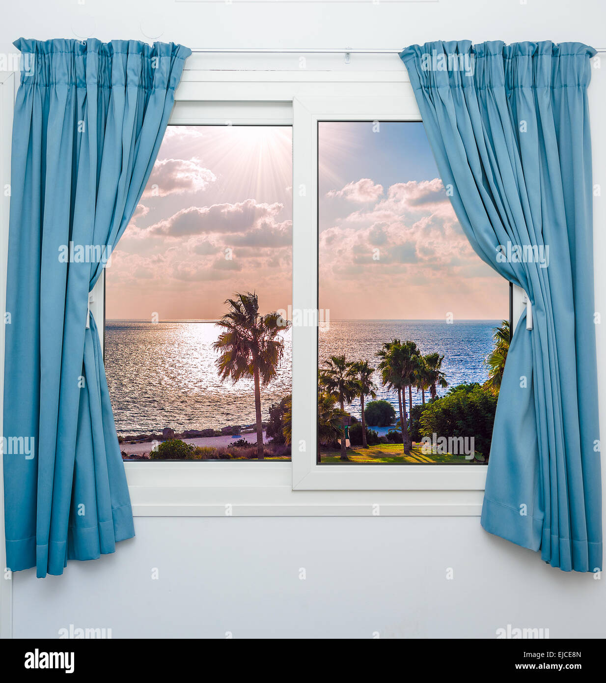 sea sunset from the window Stock Photo - Alamy