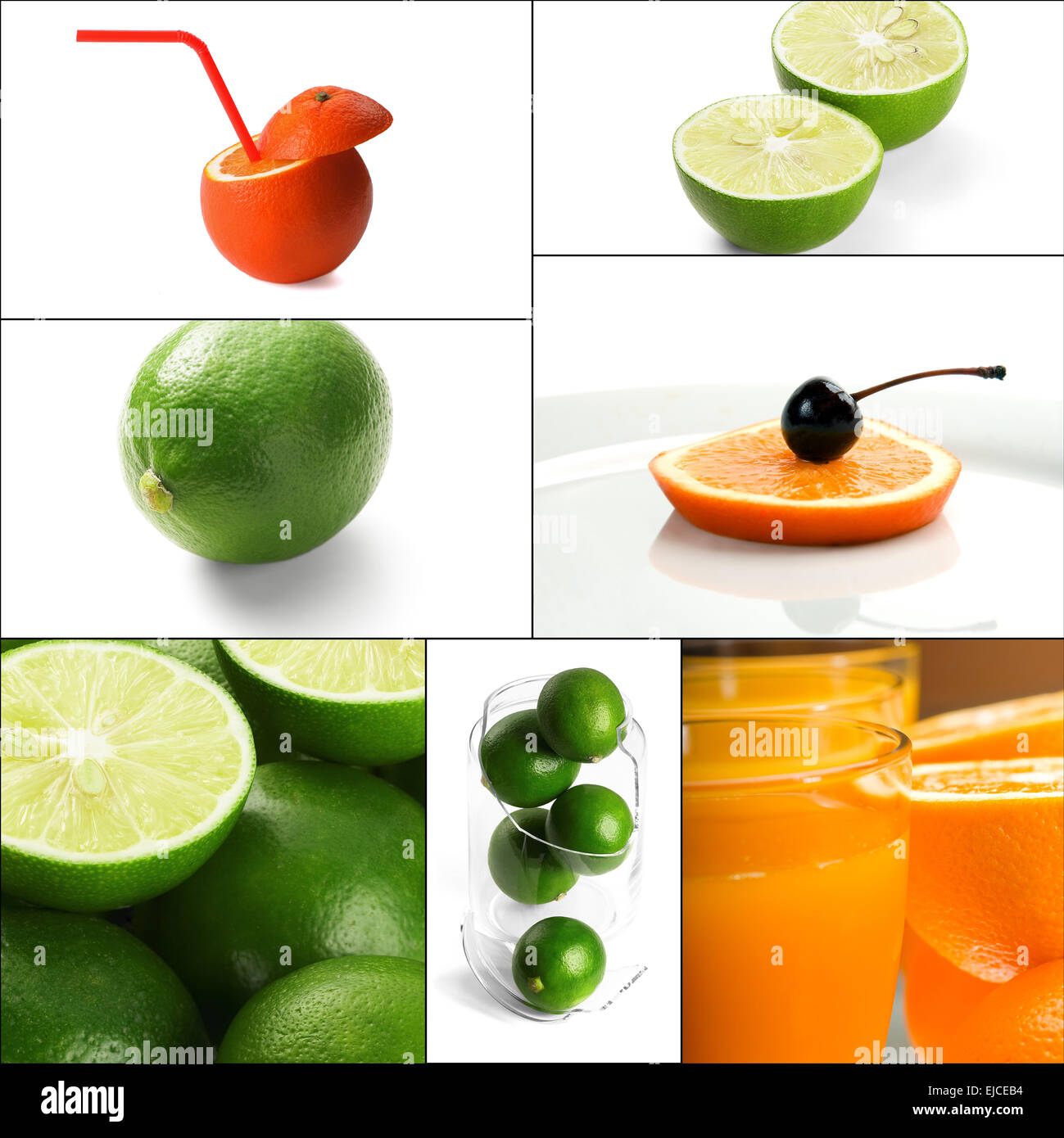 citrus fruits collage Stock Photo - Alamy