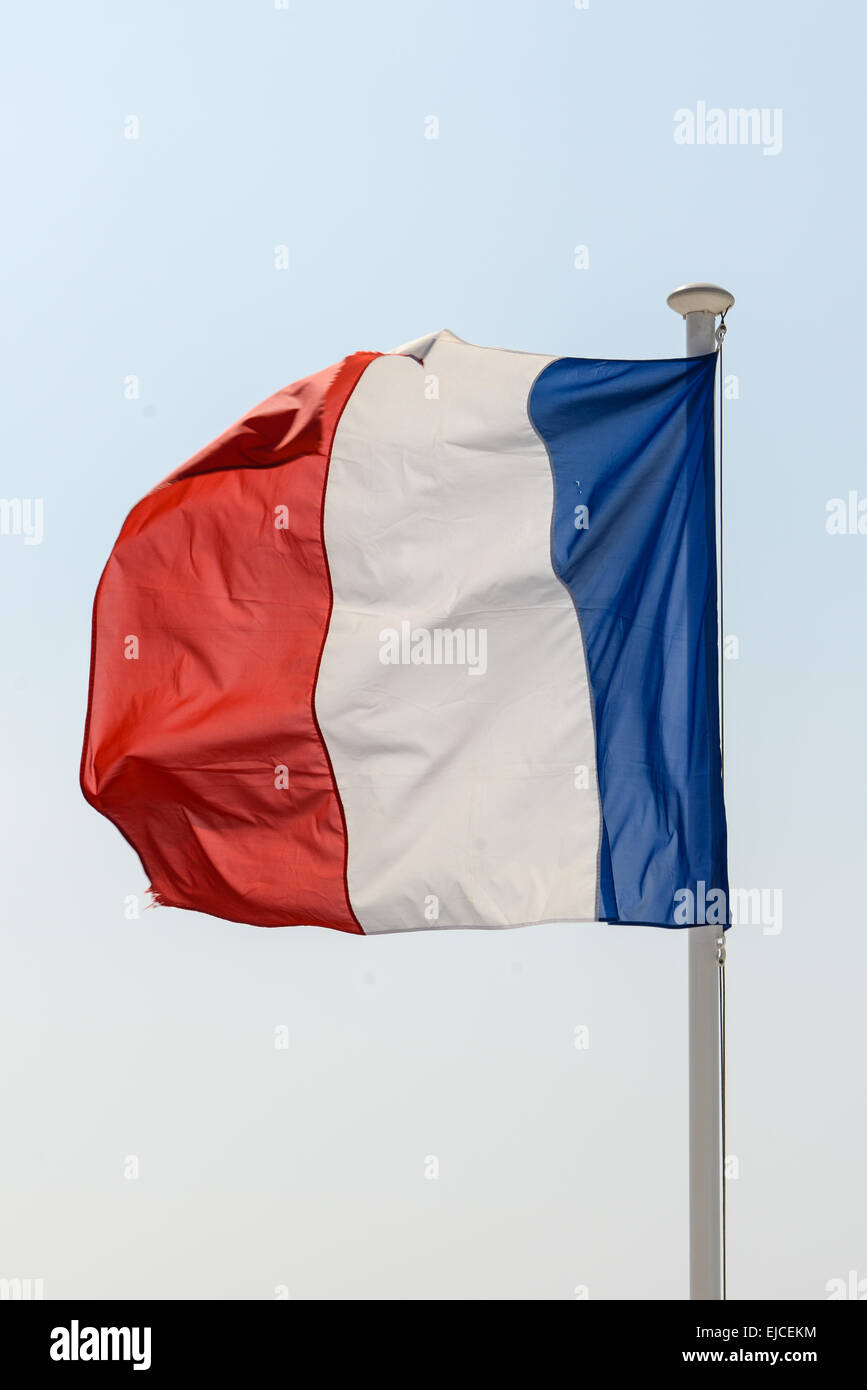Wavy french flag hi-res stock photography and images - Alamy