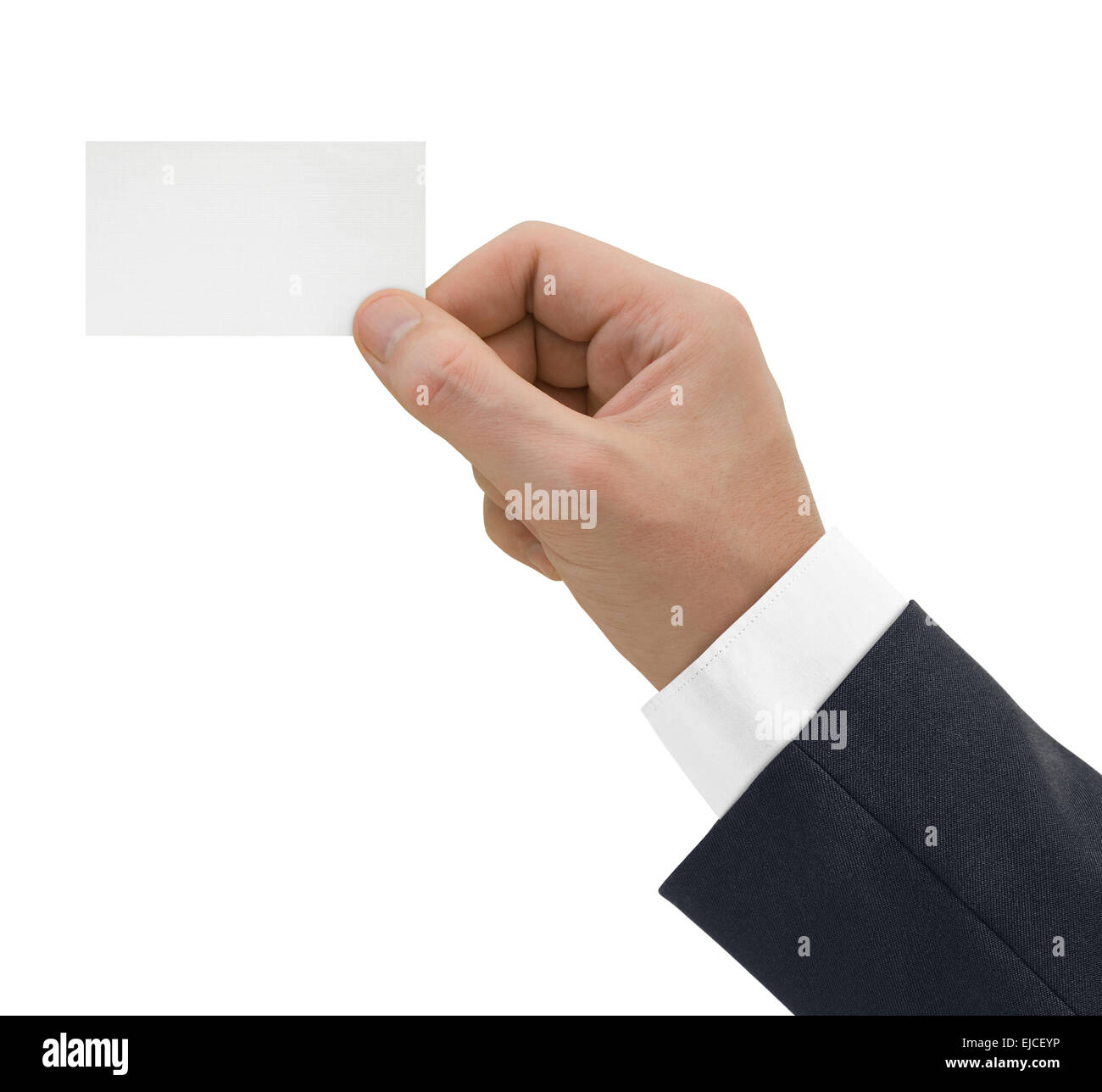 Blank card in hand Stock Photo - Alamy