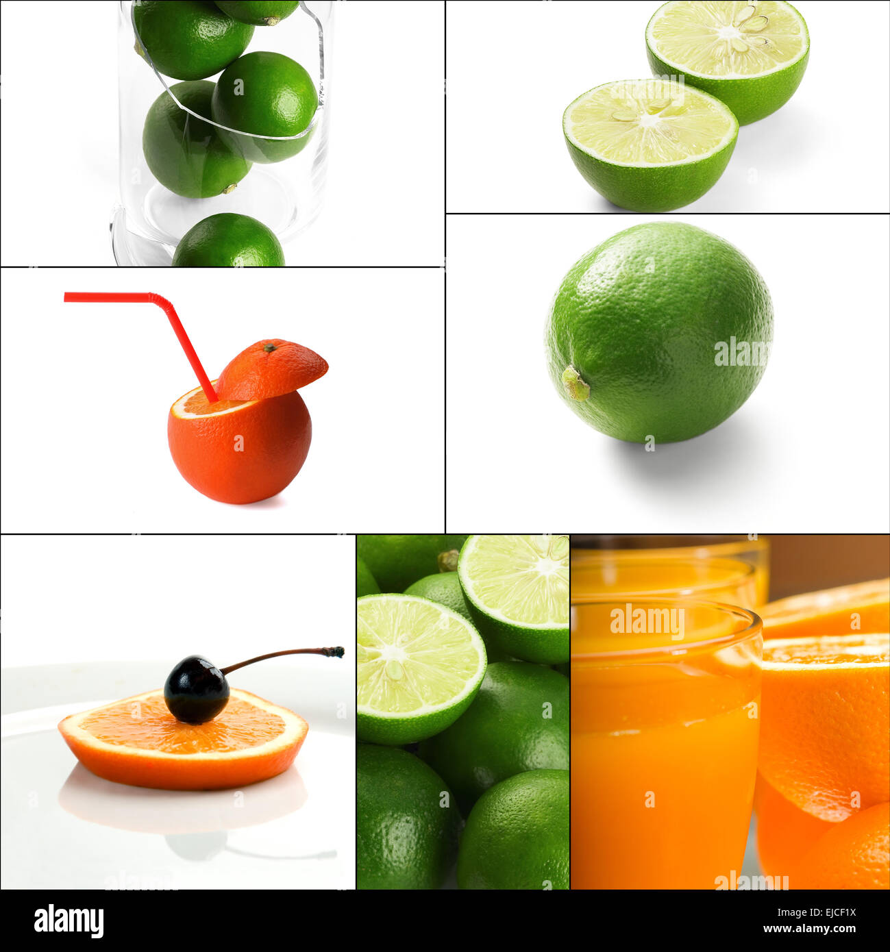 citrus fruits collage Stock Photo - Alamy