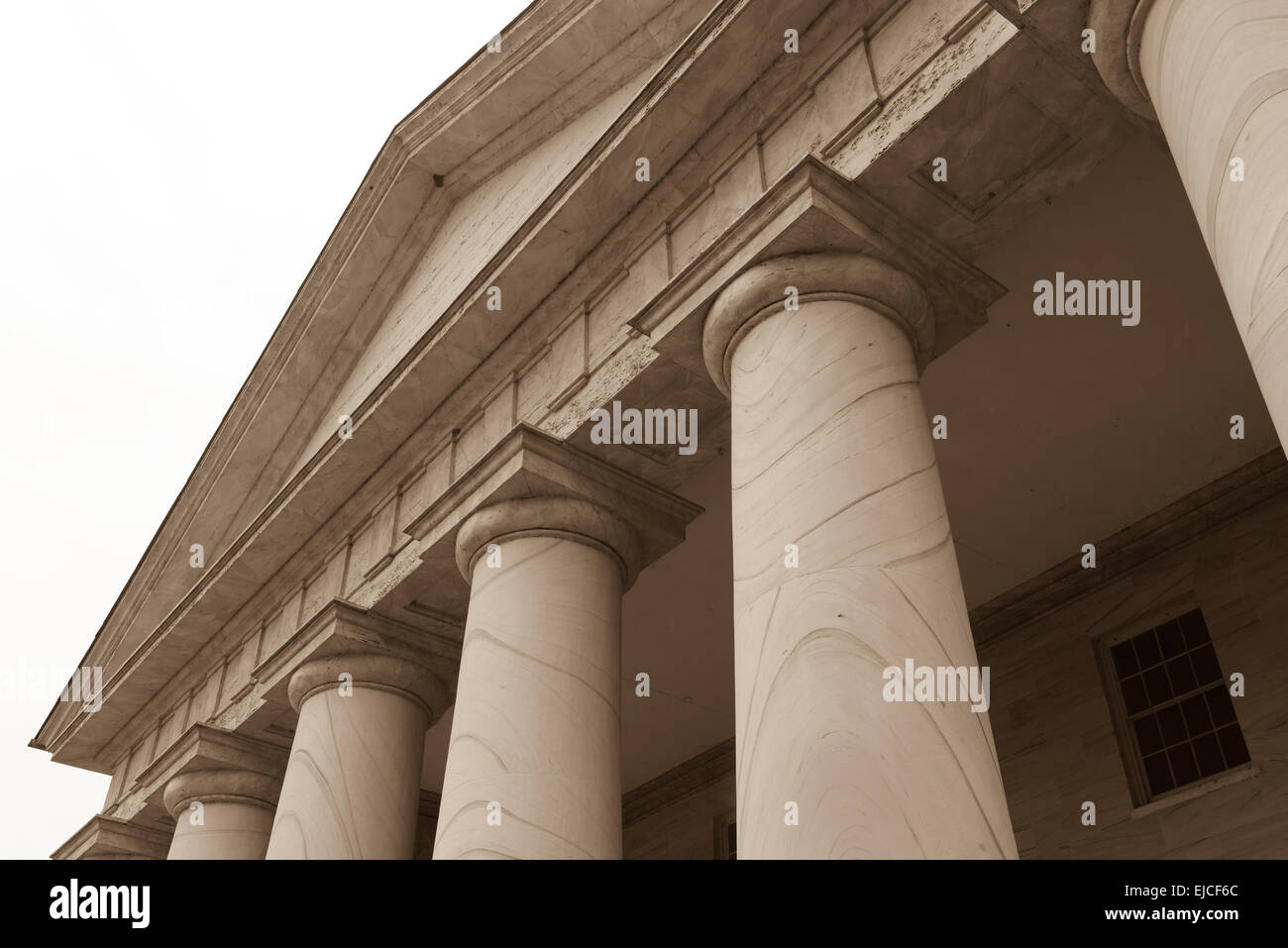 Stone Pillars on White Background Stock Photo - Alamy