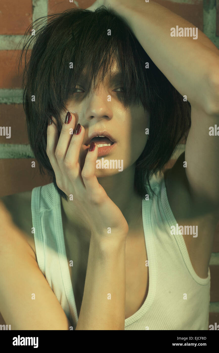 The face of heroin chic hi-res stock photography and images - Alamy