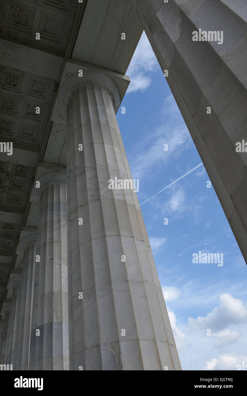 Pillars with Blue Sky and Clouds Stock Photo - Alamy