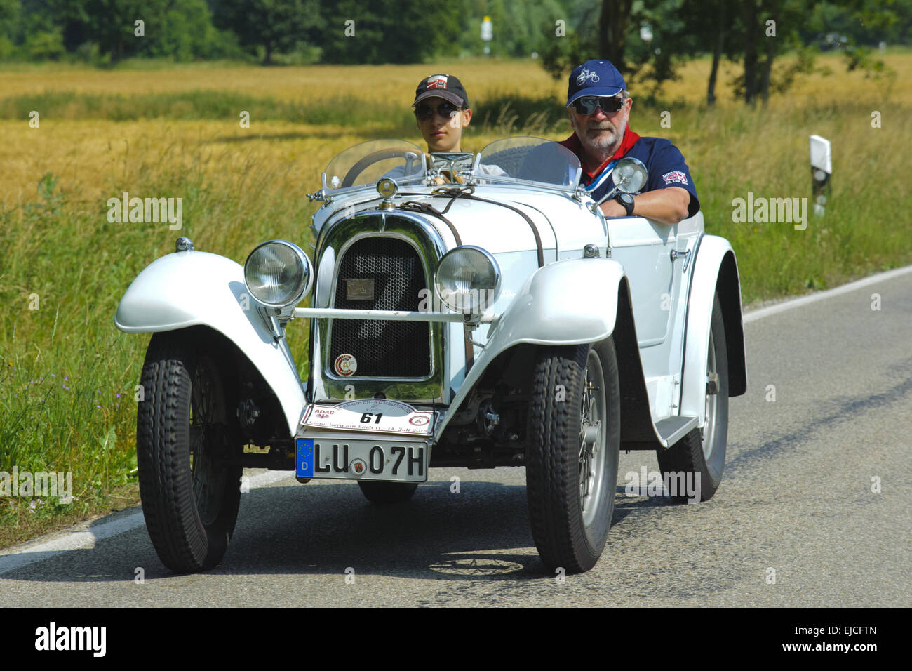 Oldtimer rally for old antique classic cars Stock Photo - Alamy