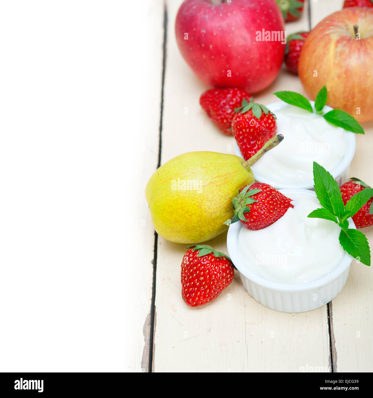 fruits and yogurt Stock Photo - Alamy