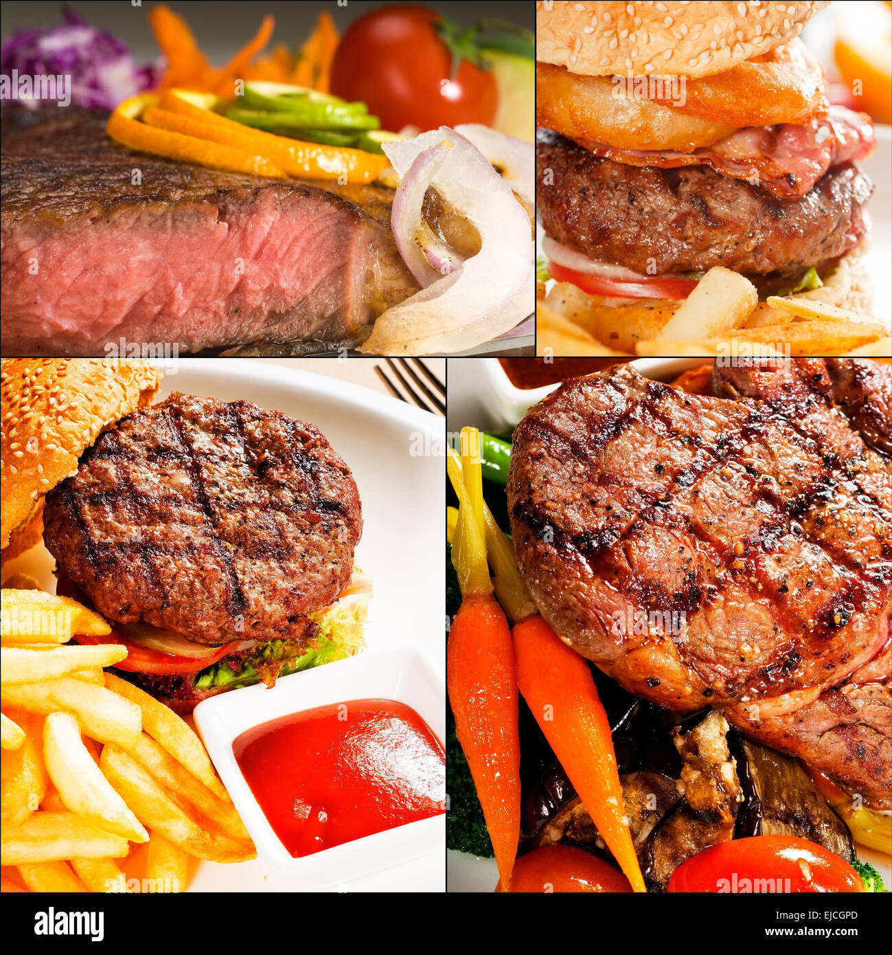 beef dishes collage Stock Photo - Alamy