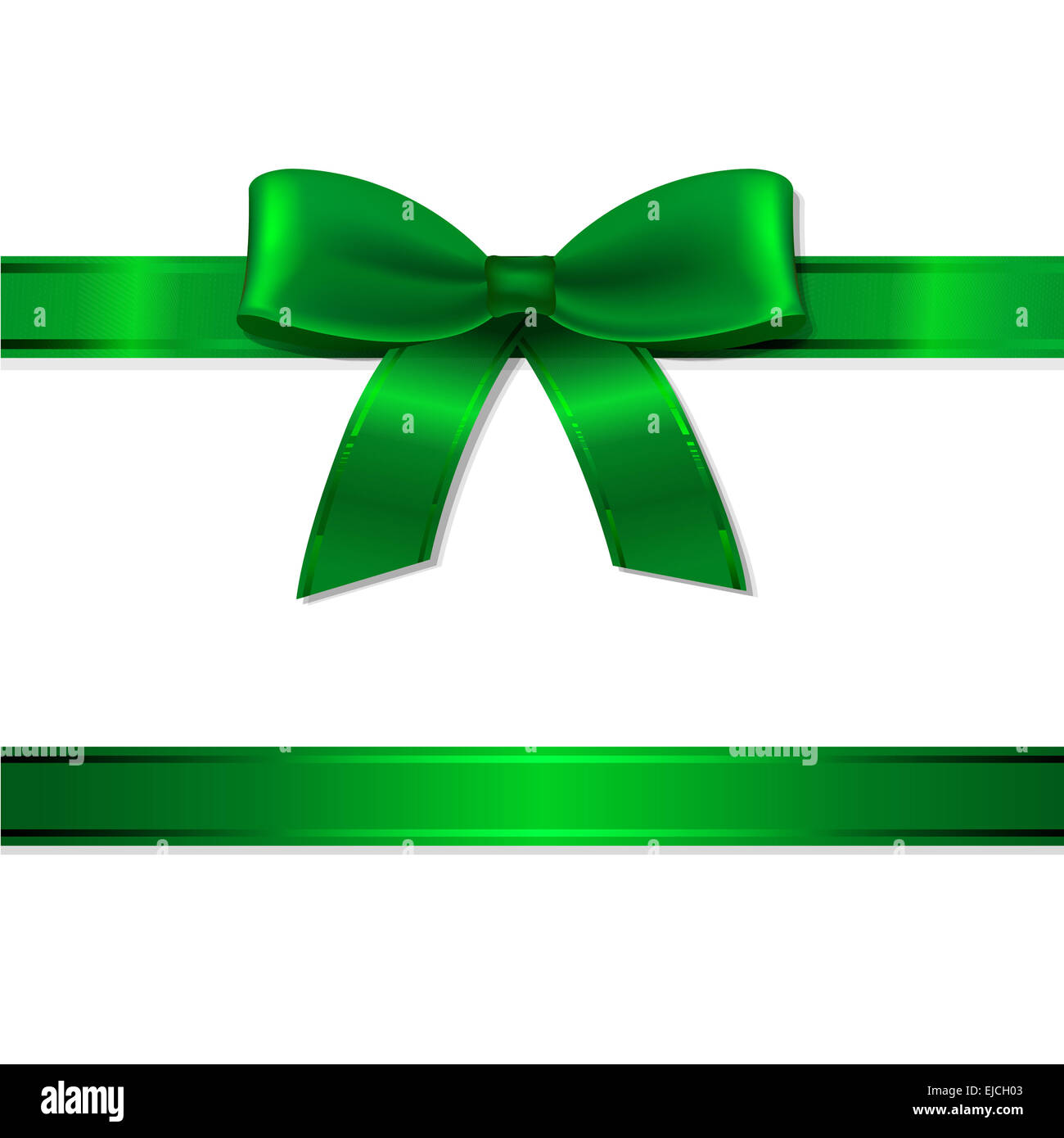 Green Ribbon And Bow Stock Photo - Alamy