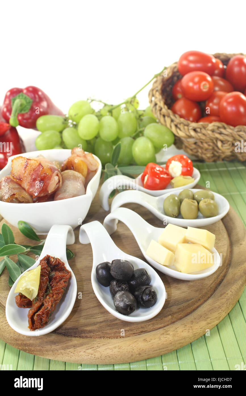 Tapas with bacon Stock Photo - Alamy