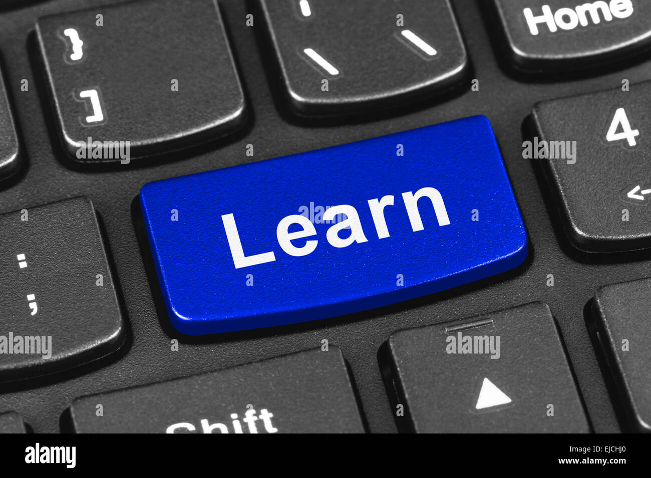 Computer notebook keyboard with Learn key Stock Photo - Alamy