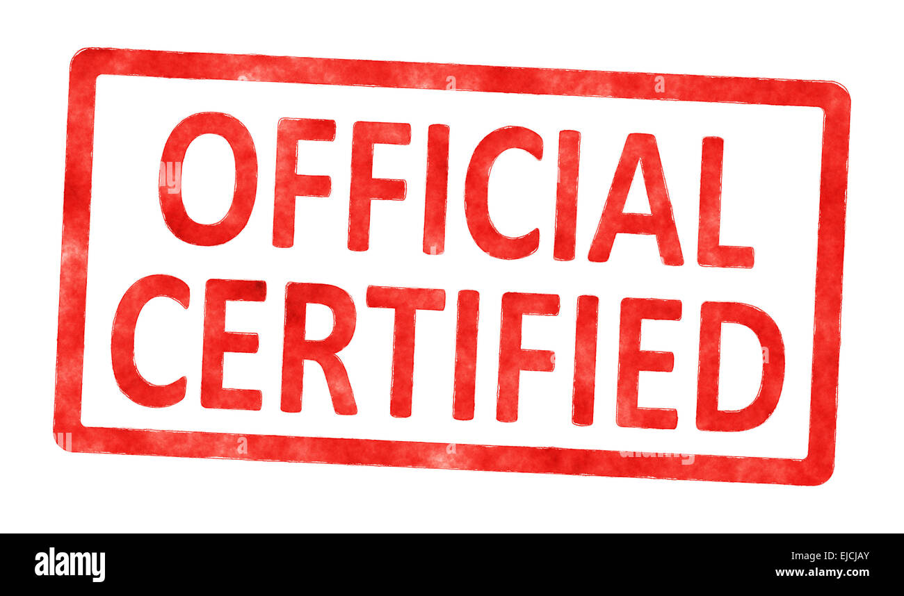 Official certified seal hi-res stock photography and images - Alamy